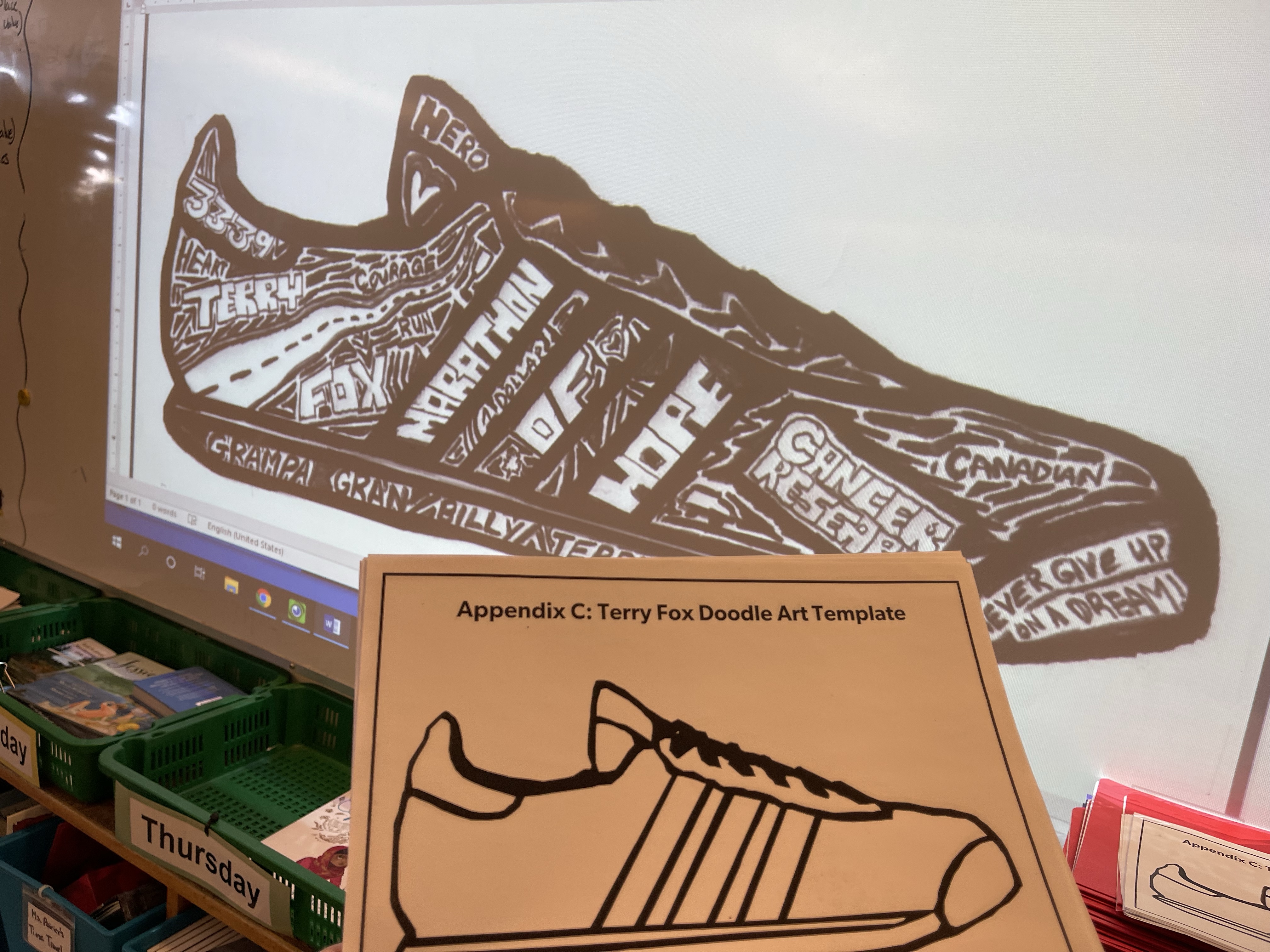 Terry Fox Shoes Template
