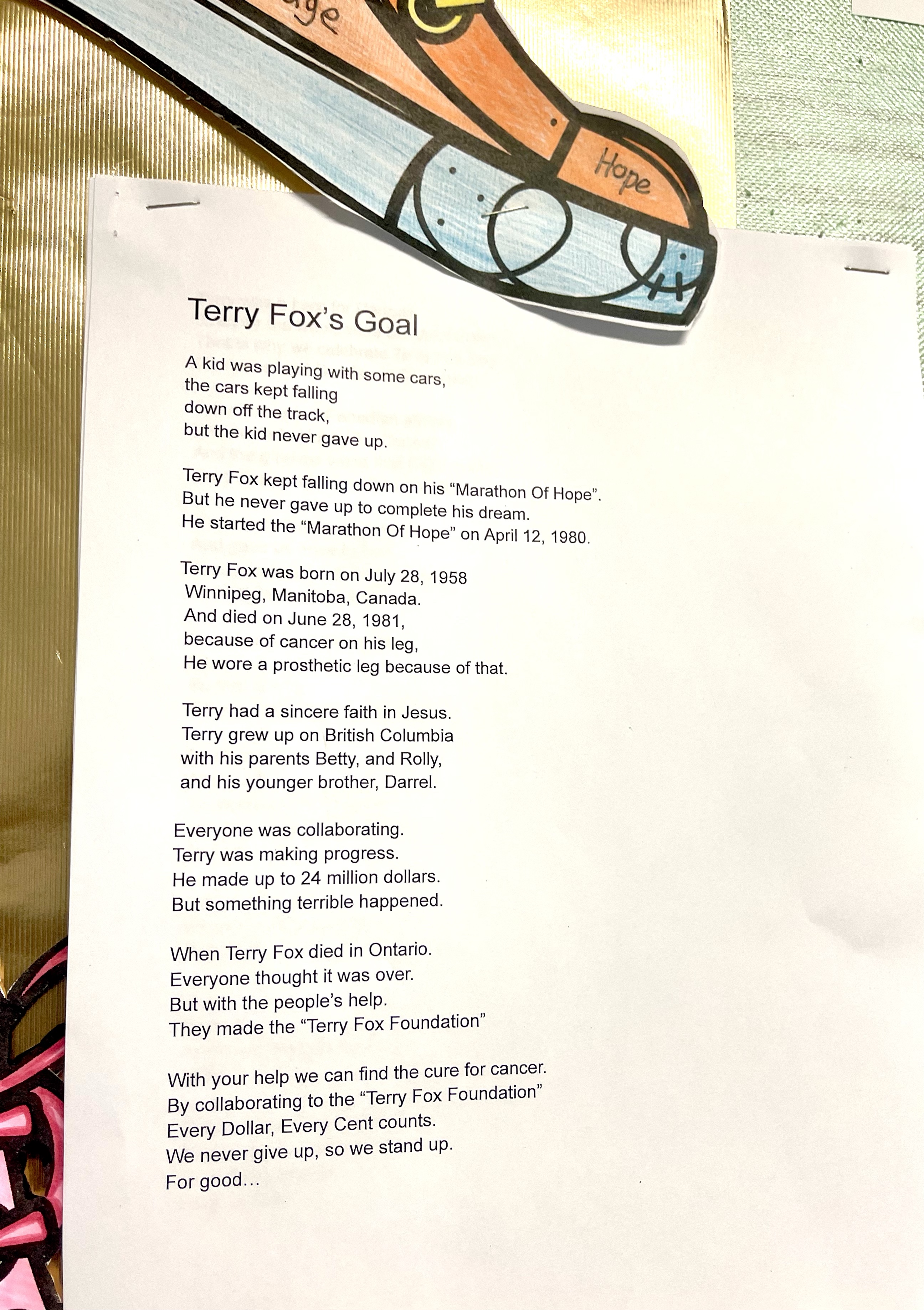 STEM Challenge, Storytelling, Terry Fox Poem, etc. – Tiffany Poirier