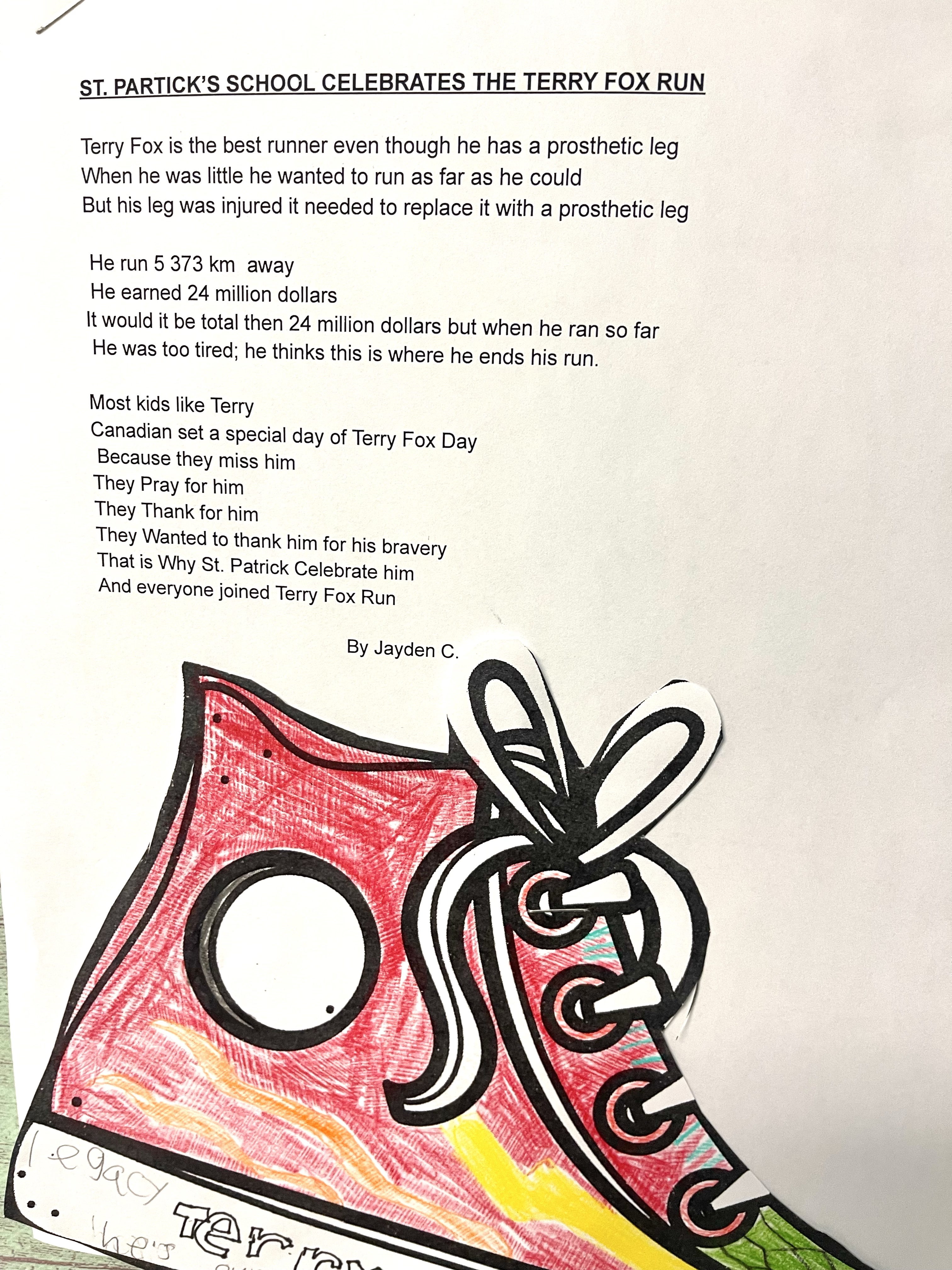 STEM Challenge, Storytelling, Terry Fox Poem, etc. – Tiffany Poirier