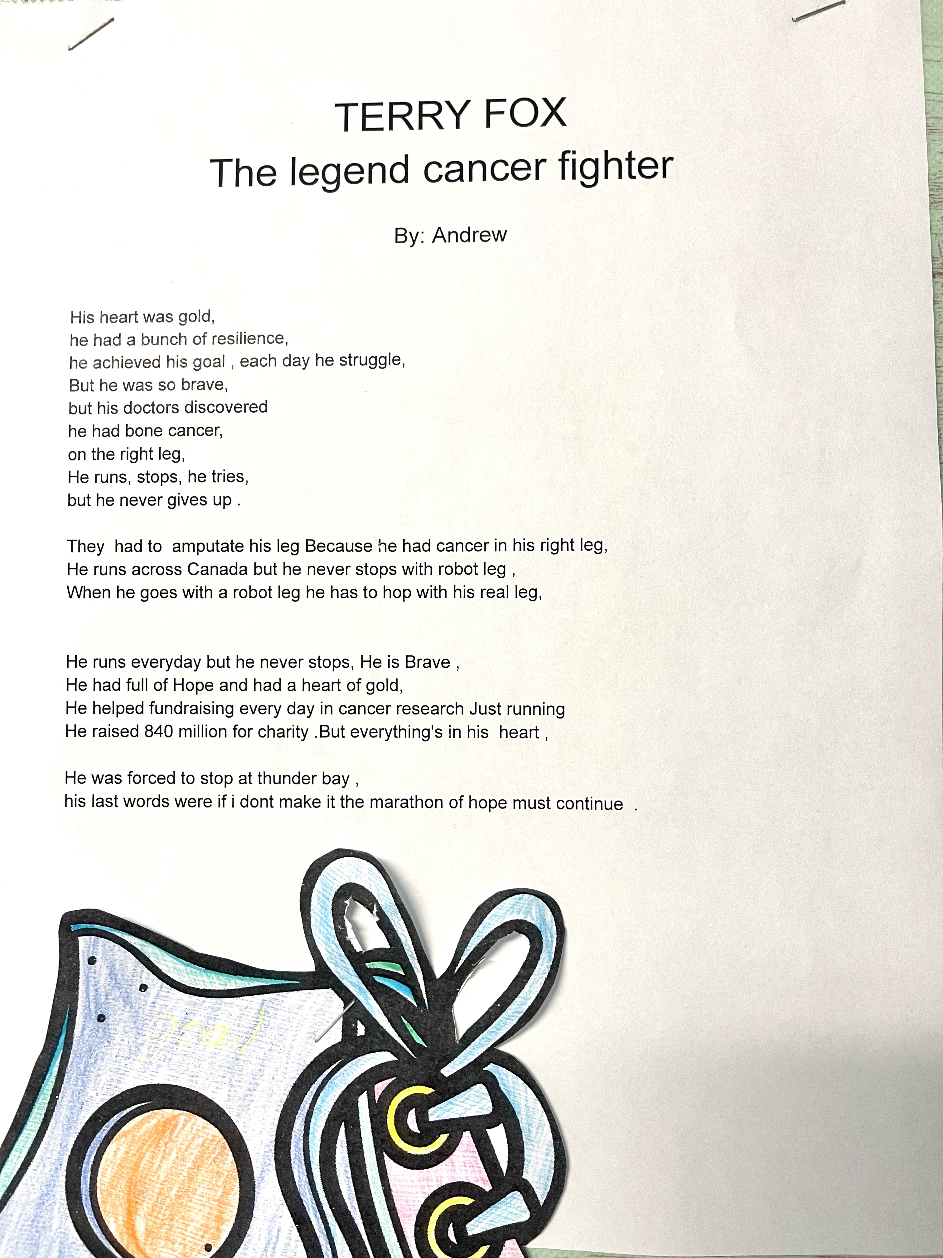 STEM Challenge, Storytelling, Terry Fox Poem, etc. – Tiffany Poirier