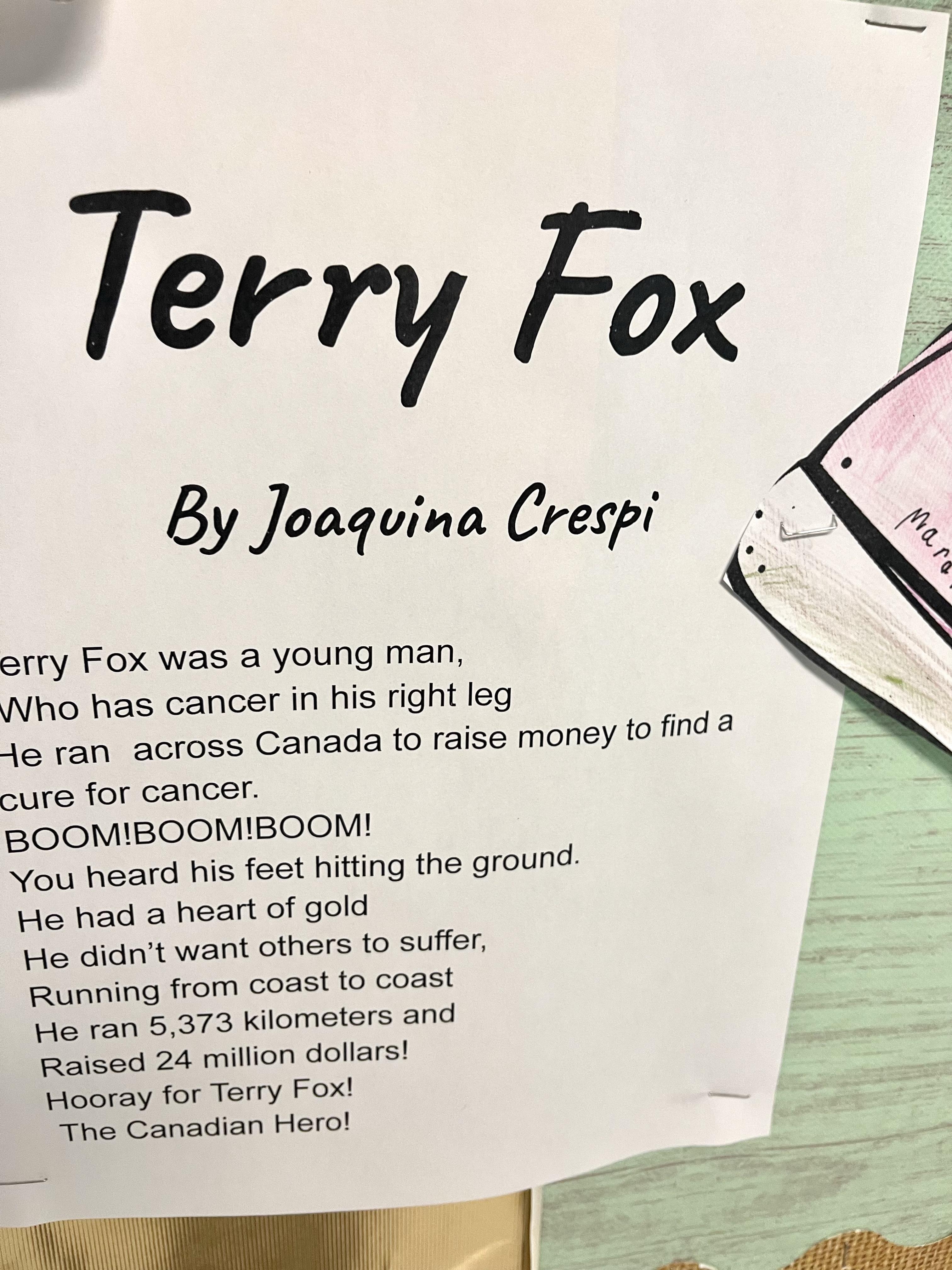 STEM Challenge, Storytelling, Terry Fox Poem, etc. – Tiffany Poirier